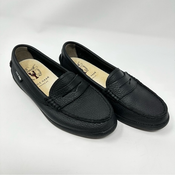 Cole Haan | Shoes | Cole Haan Nantucket Black Pebble Leather Loafers ...